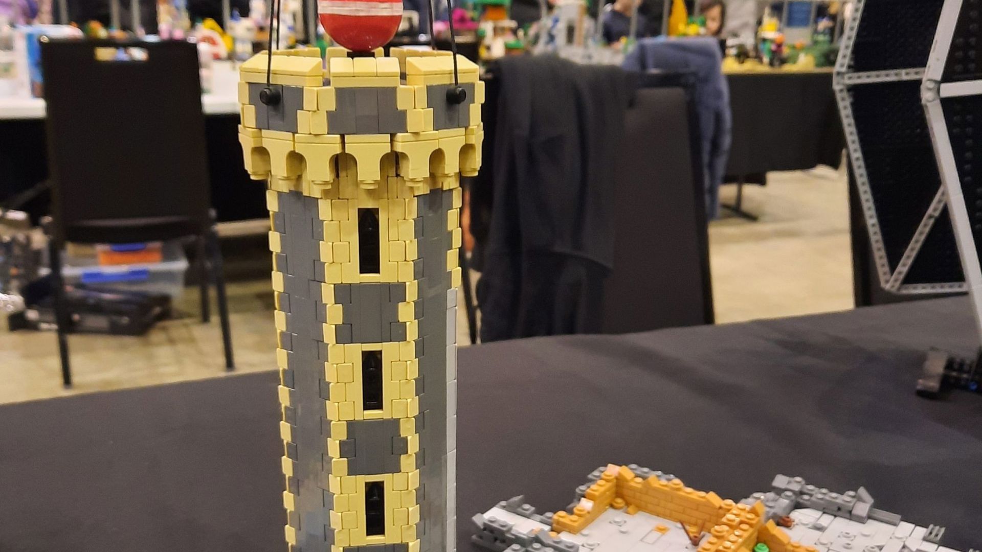 Lyttelton Timeball captured in Lego masterpiece