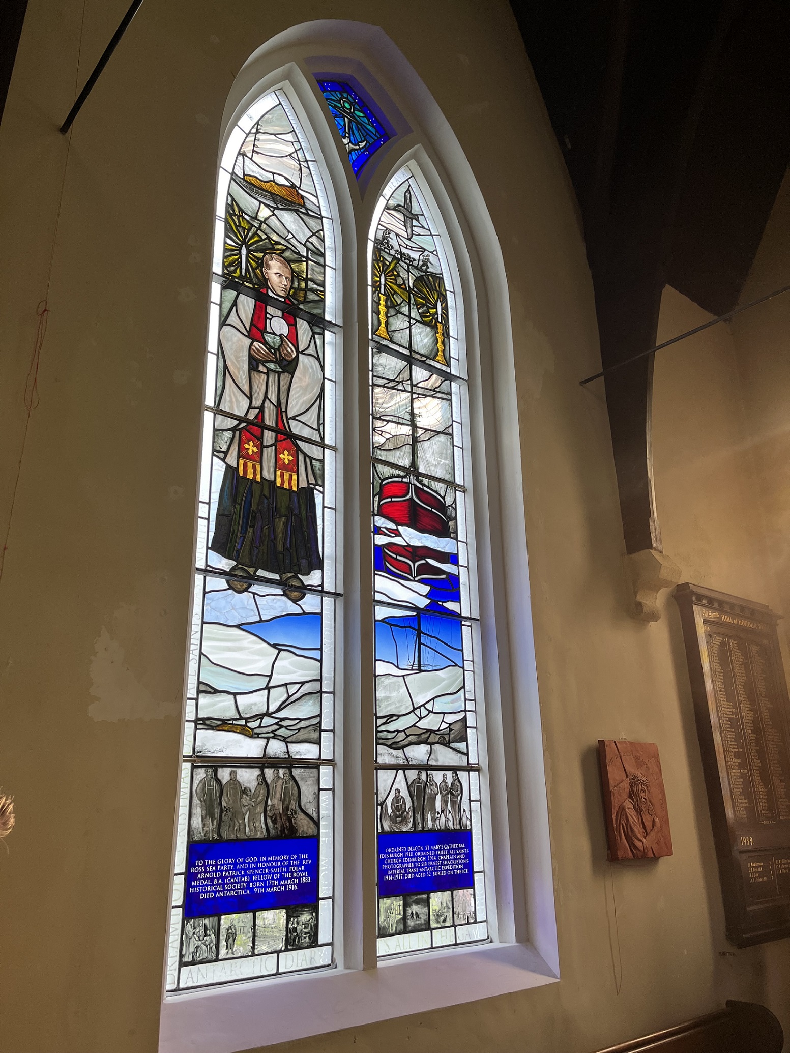 Heritage New Zealand - New stained-glass window in All Saints Church ...